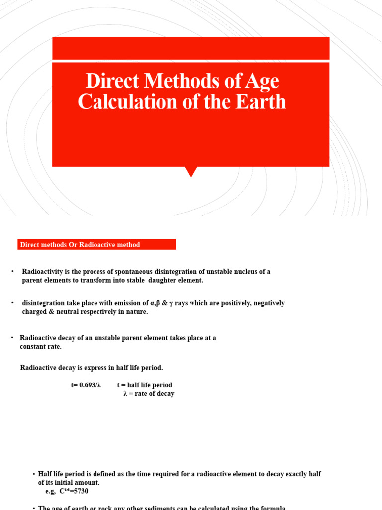 Presentation Age of Earth | PDF