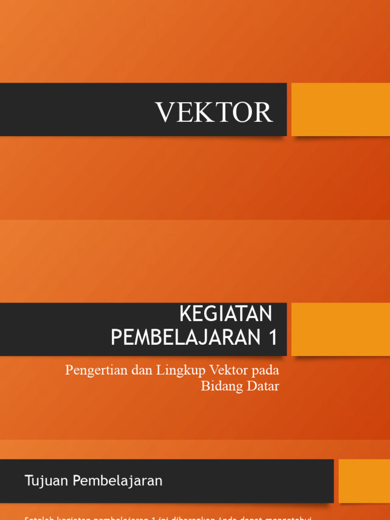 KEGIATAN Pembelajaran 1 Vektor | PDF