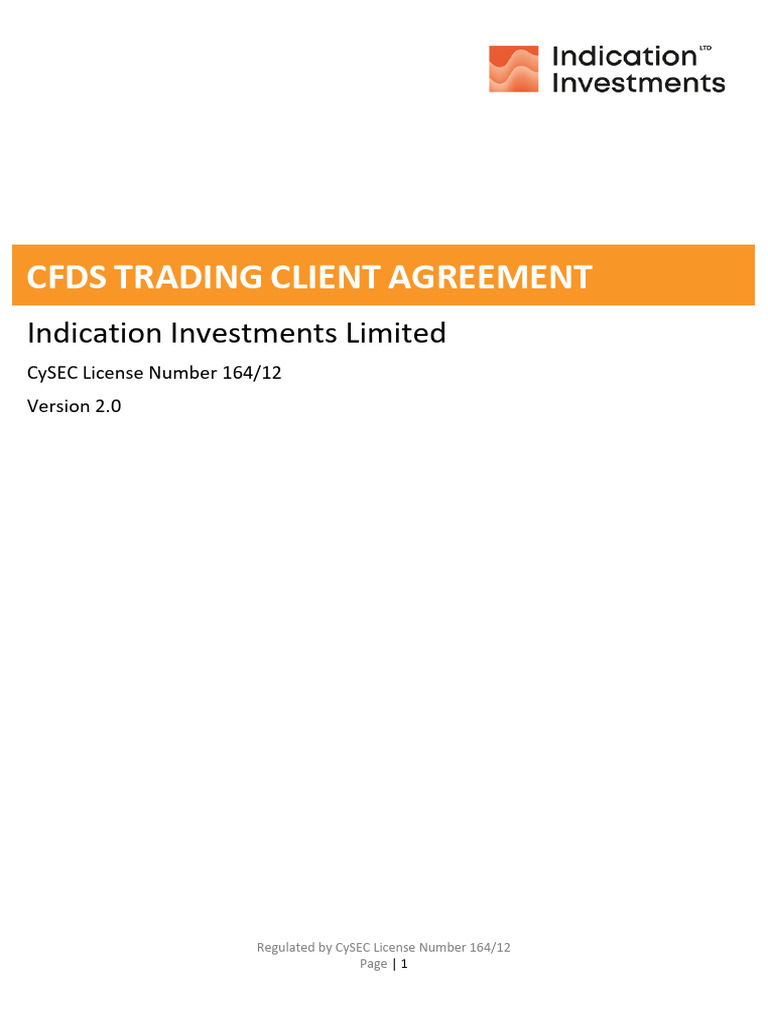 CFD Trading Agreements | PDF | Contract For Difference | Margin (Finance)
