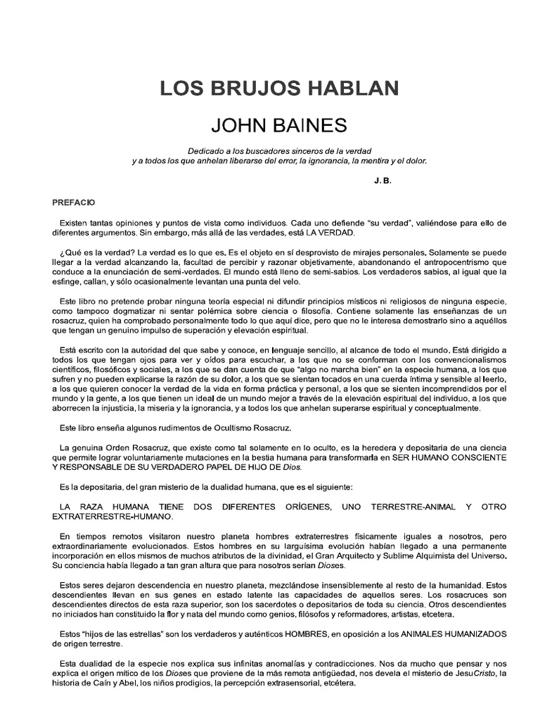 Los Brujos Hablan - 1 | PDF