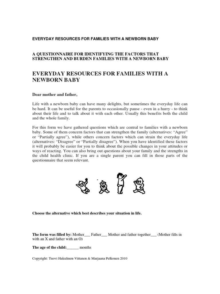 Everyday Resources For Families With A Newborn Baby | PDF | Parenting ...