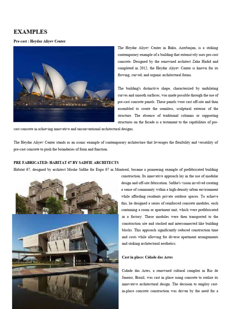 Examples: Pre-Cast: Heydar Aliyev Center | PDF | Precast Concrete ...