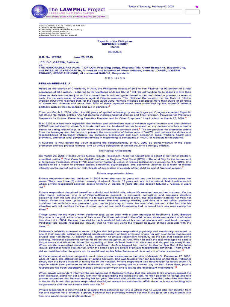 2 GARCIA VS. DRILON G.R. No. 179267 | PDF