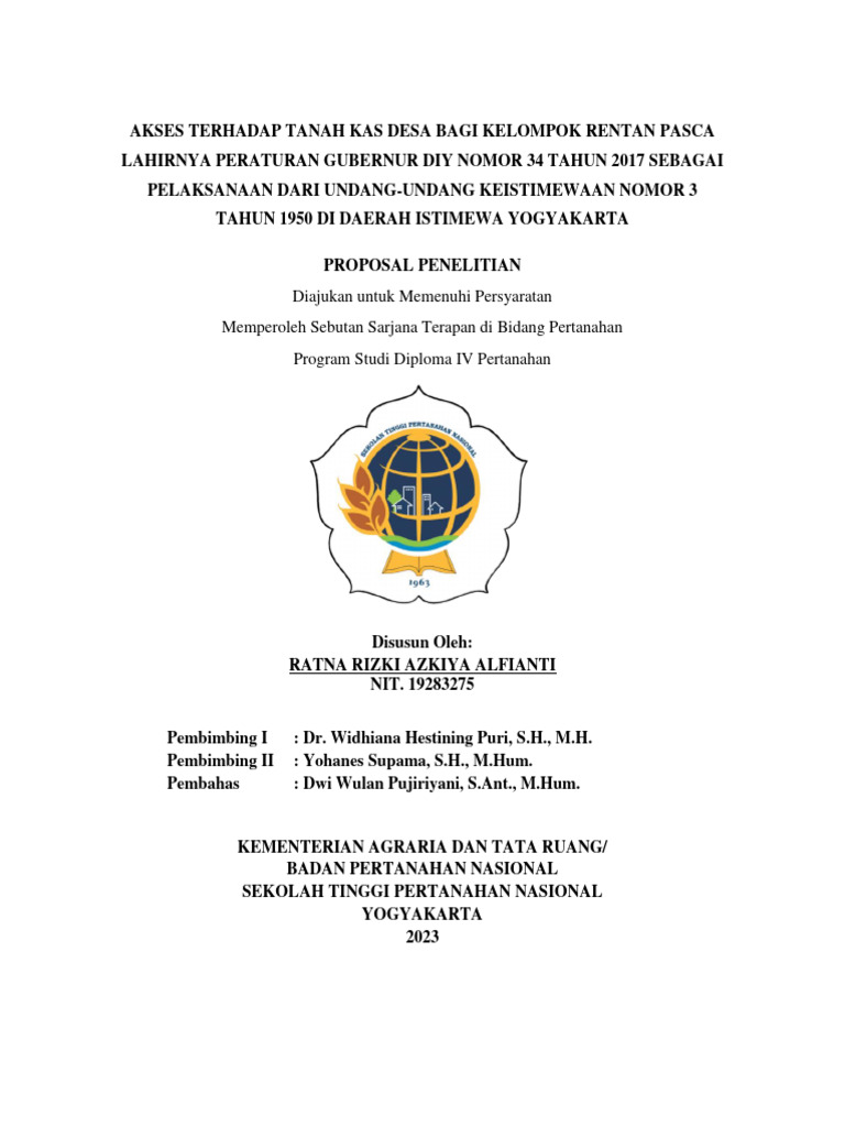 Proposal Penelitian Ratna Rizki Azkiya Alfianti - 19283275 - Rev Sempro | PDF