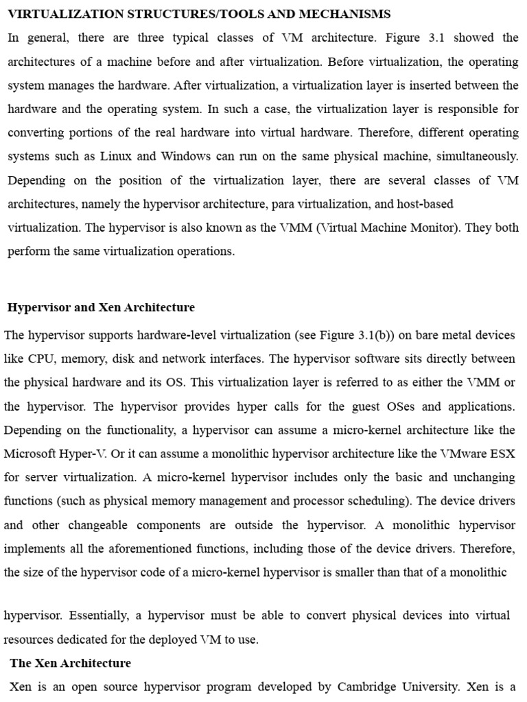 Virtualization Structurestools and Mechanisms | PDF