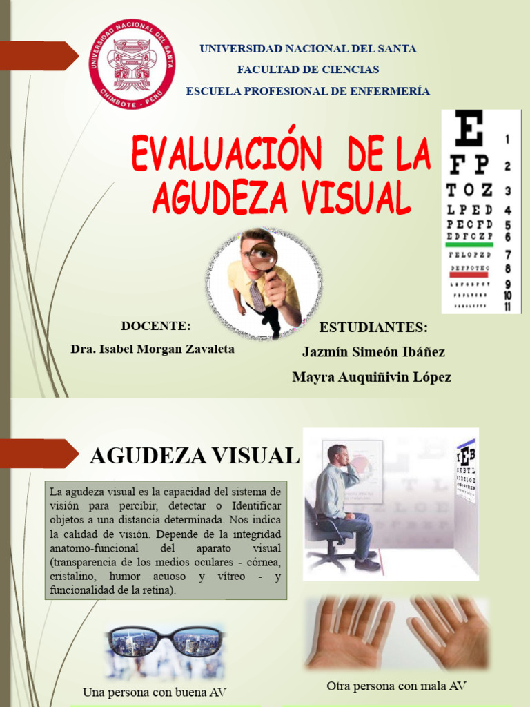 Toma de La Agudeza Visual | PDF | Percepción visual | Lentes