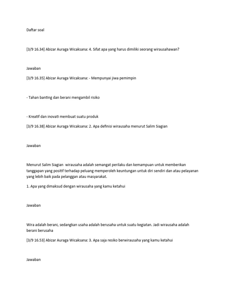 Soal PKK | PDF