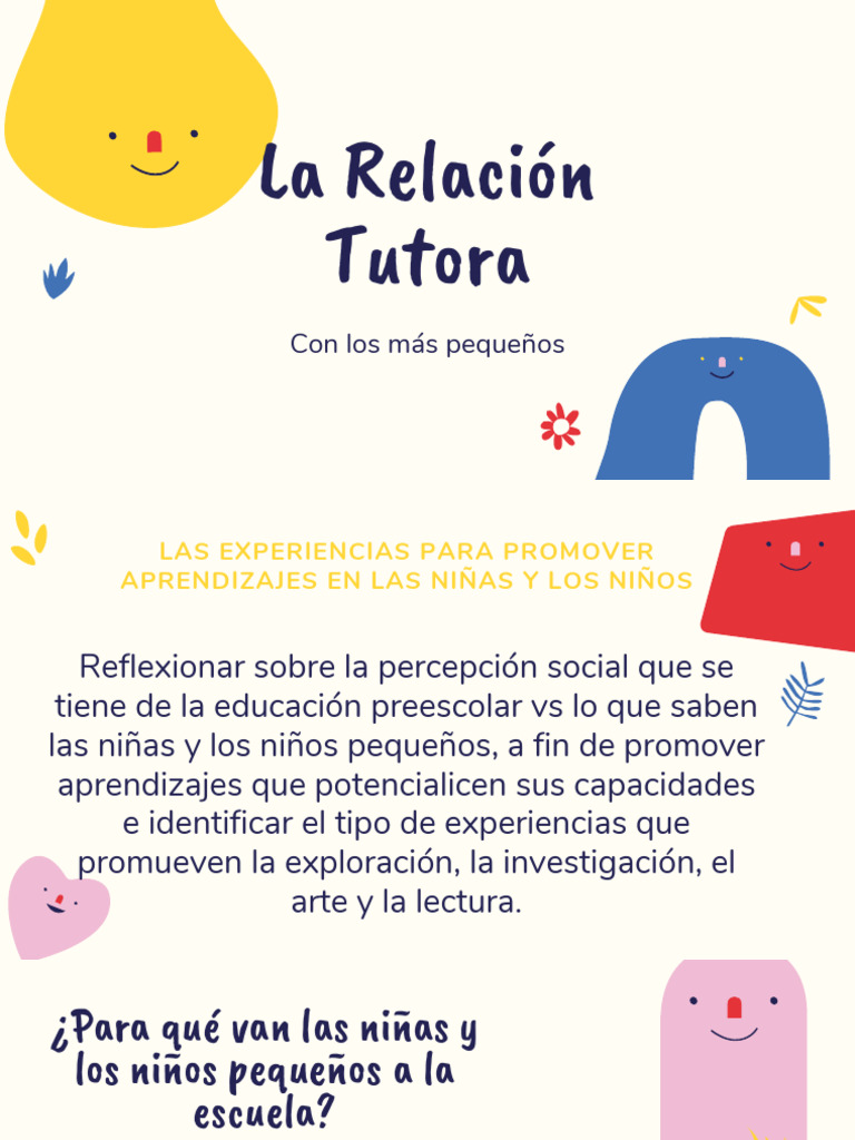 La Relación Tutora Con Los Mas Pequeños | PDF | Aprendizaje | Ciencia cognitiva