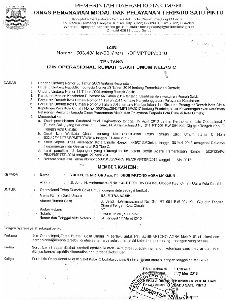 Sio RS Mitra Kasih | PDF