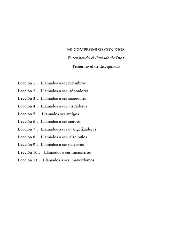 Mi Compromiso Con Dios Revisin Final | Descargar gratis PDF | Oración ...