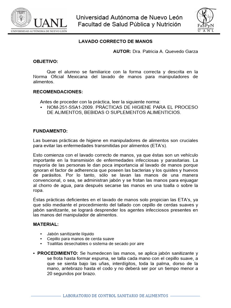 LAVADO CORRECTO DE MANOS.pdf | PDF | Lavado de manos | Salud pública