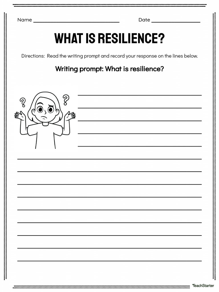 Resilience Writing Prompts Printable PDF | PDF