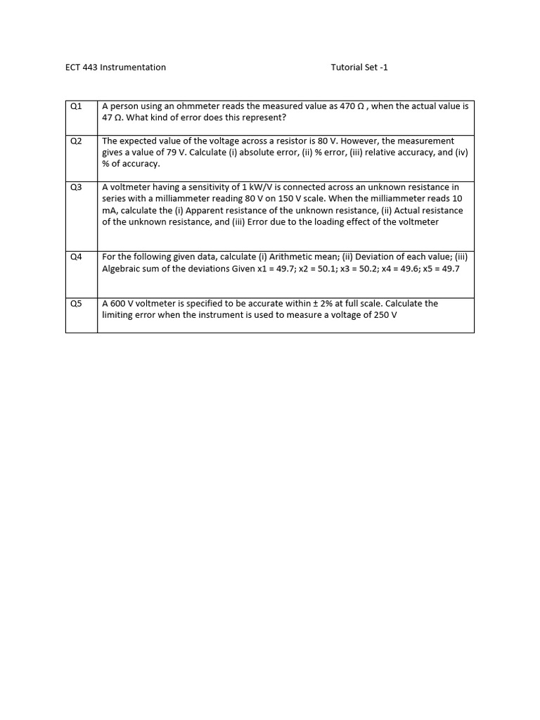 ECT443 Tutorial Set1 | PDF ECT443 Tutorial Set1 | PDF