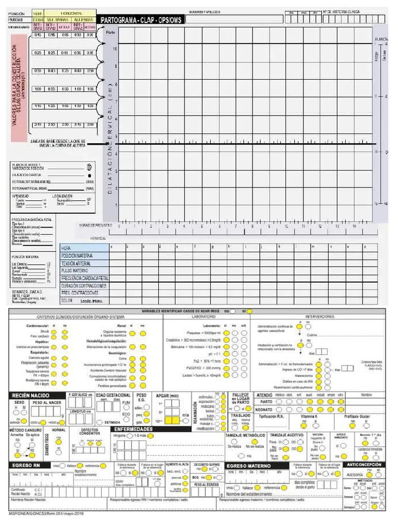 Historia Clinica Partograma | PDF