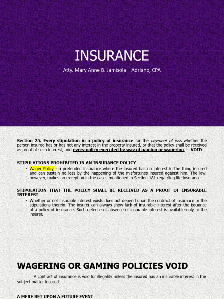 Insurance Sections 25 44 | PDF | Misrepresentation | Insurance
