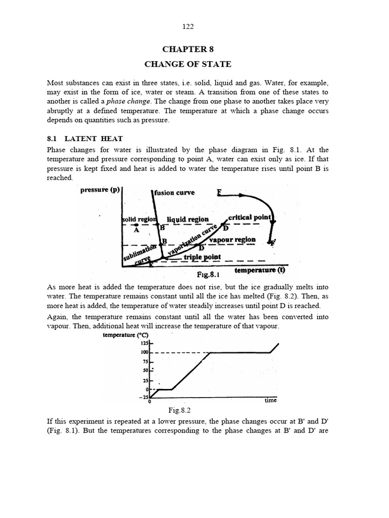 G10 CH 8 Change of State11May07 | PDF | Latent Heat | Phase (Matter)