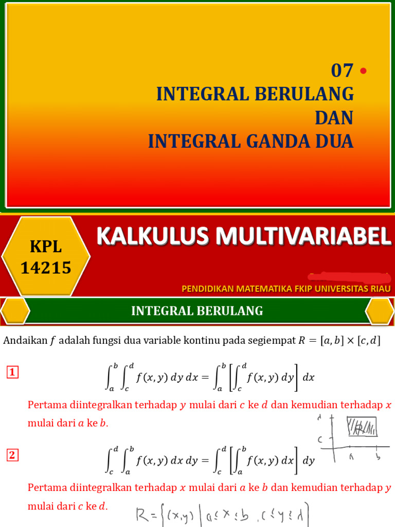 07 Integral Berulang Dan Integral Ganda Dua-1 | PDF | Metode & Bahan Ajar
