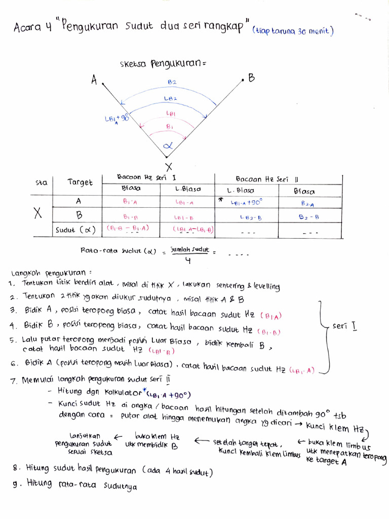 Pengukuran Sudut Dua Seri Rangkap | PDF