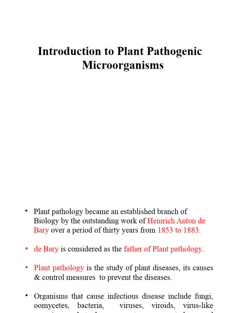 9-Introduction To Plant Pathogenic Microorganisms | PDF | Plant Pathology | Pathogen
