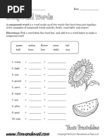 Rainbow Compound Words Activity | PDF | Language Arts & Discipline
