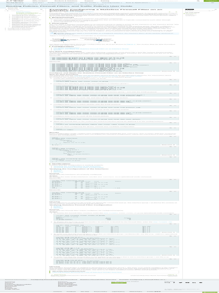 Example: Configuring A Stateless Firewall Filter On An Interface Group ...
