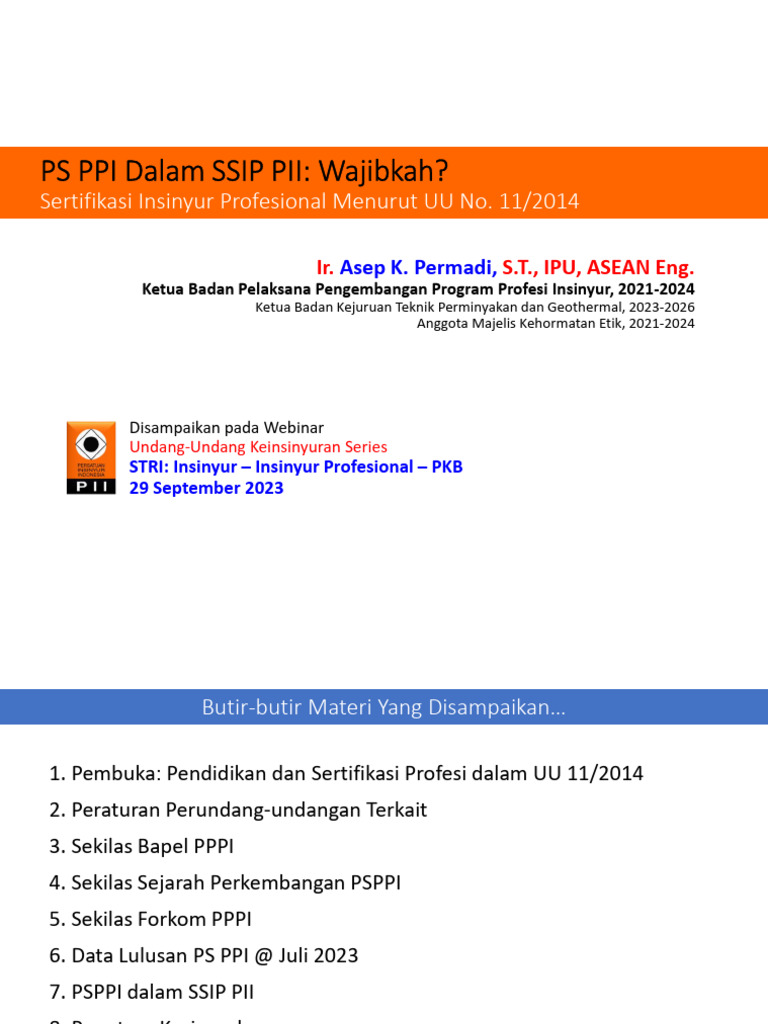 PS PPI Dalam SSIP PII - Wajibkah | PDF