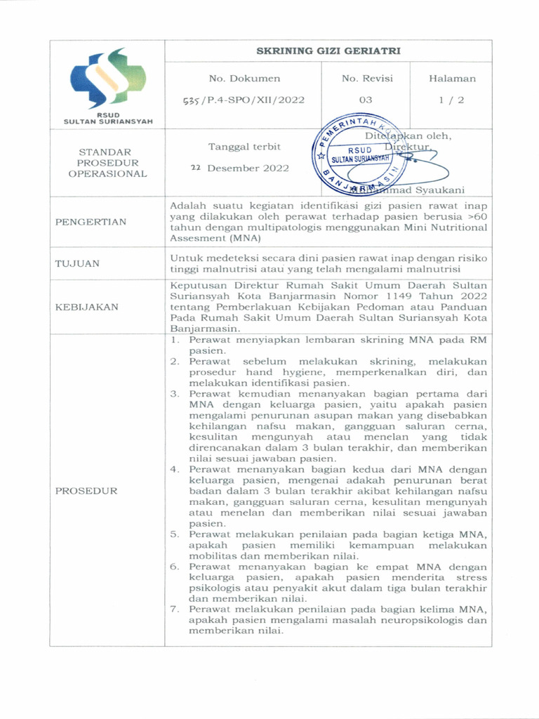 Spo Skrining Gizi Geriatri Pdf
