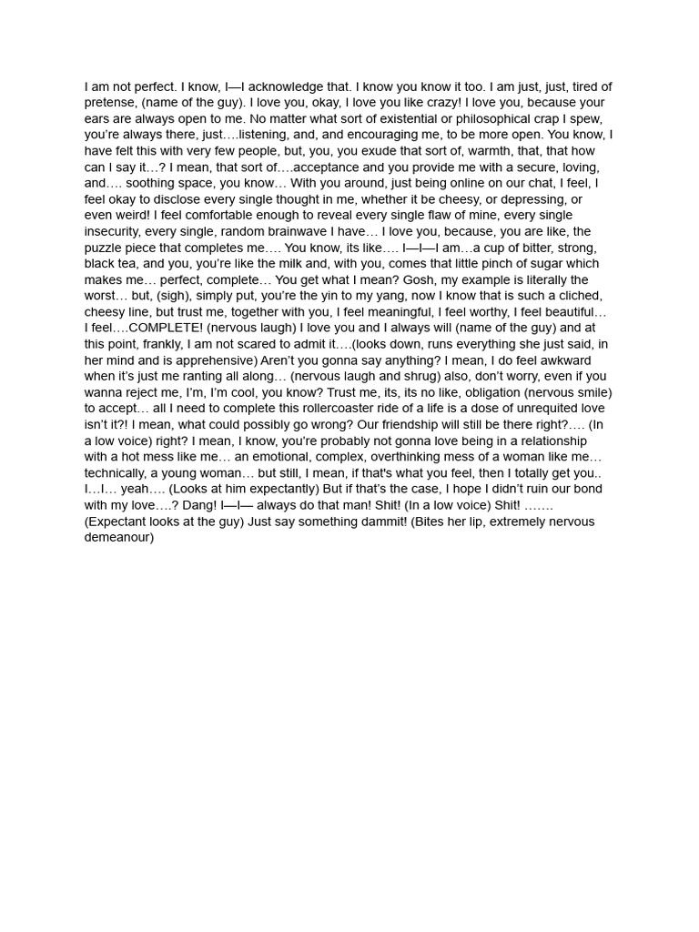 Monologue Idea 1 - Lacy | PDF