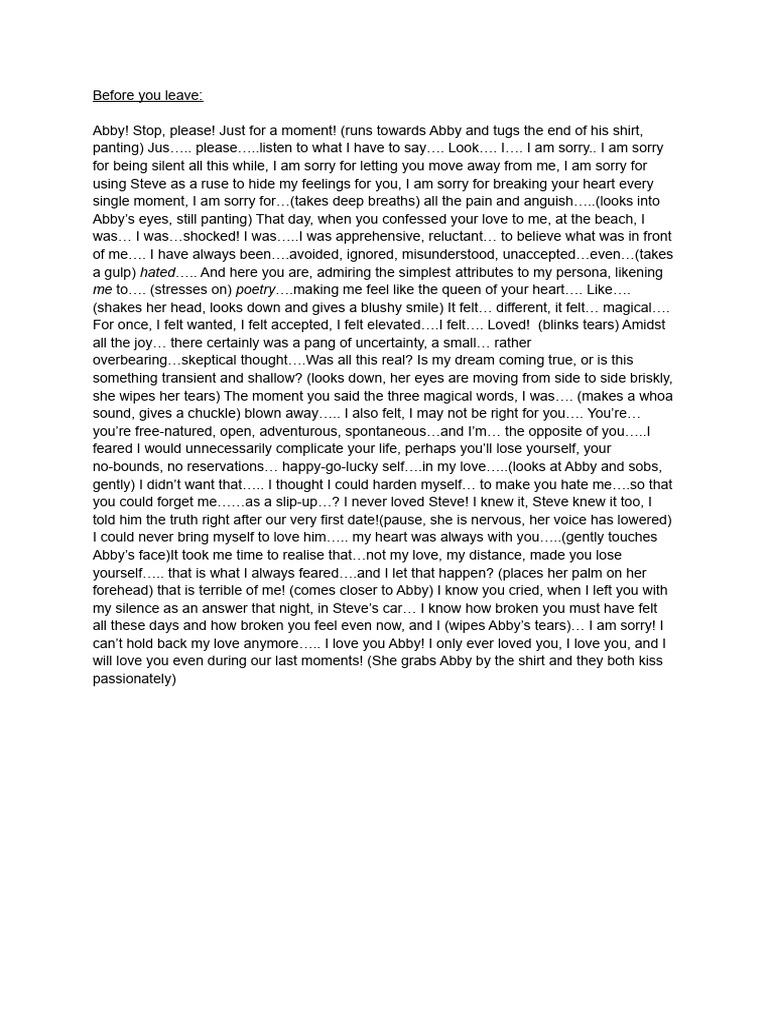 Monologue Idea 2 - Lacy | PDF