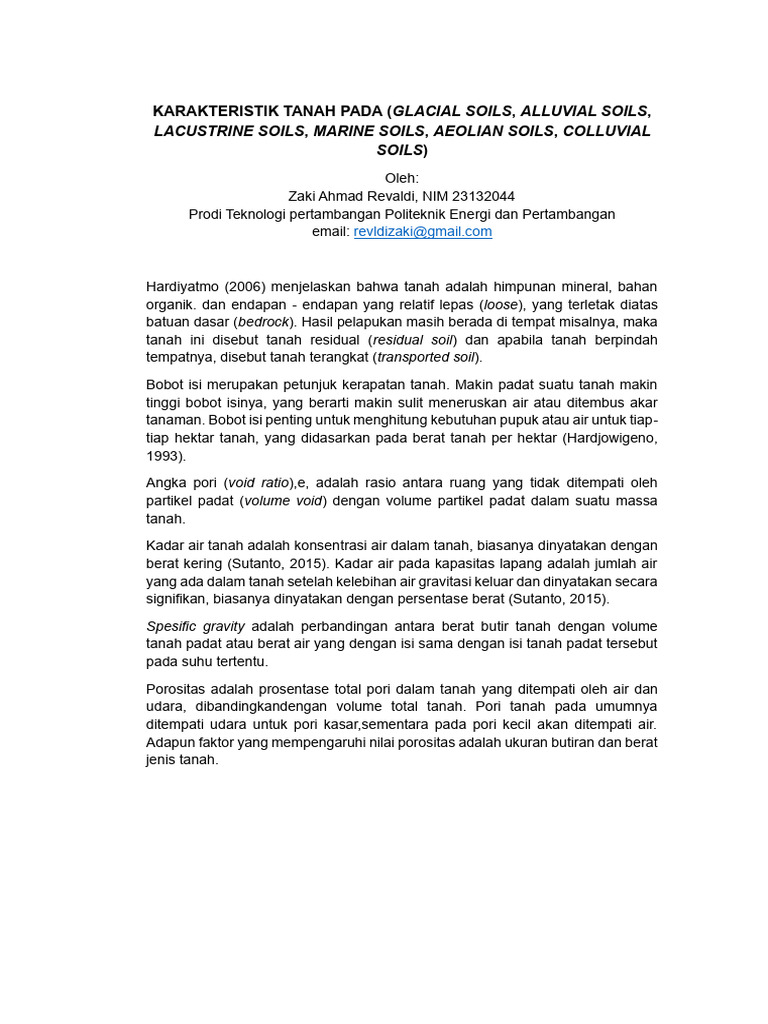 Zaki Ahmad Revaldi - 23132044 - Tugas Makalah Mekanika Batuan | PDF