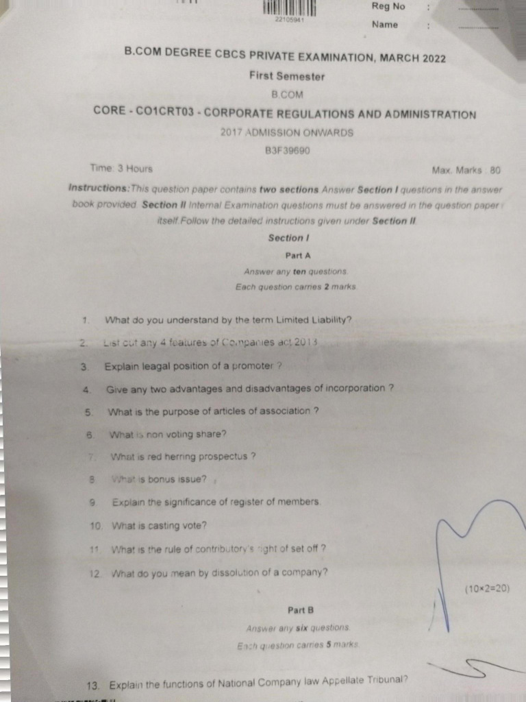 CRA Private Question Paper | PDF | Liquidation | Private Sector