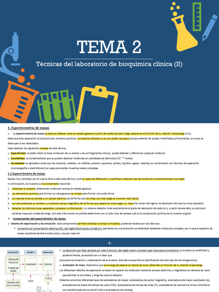 Tema 2 Analisis Bioquimico Altamar | PDF | Cromatografía | Cromatografía de gases