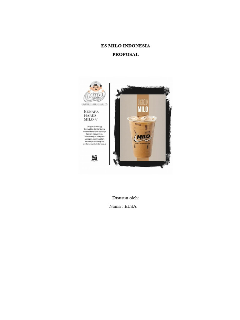 Es Milo: Kreasi Minuman Segar Indonesia | PDF | Karier & Perkembangan