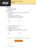 Ejercicios Álgebra 2º Eso | PDF | Álgebra | Enseñanza de matemática