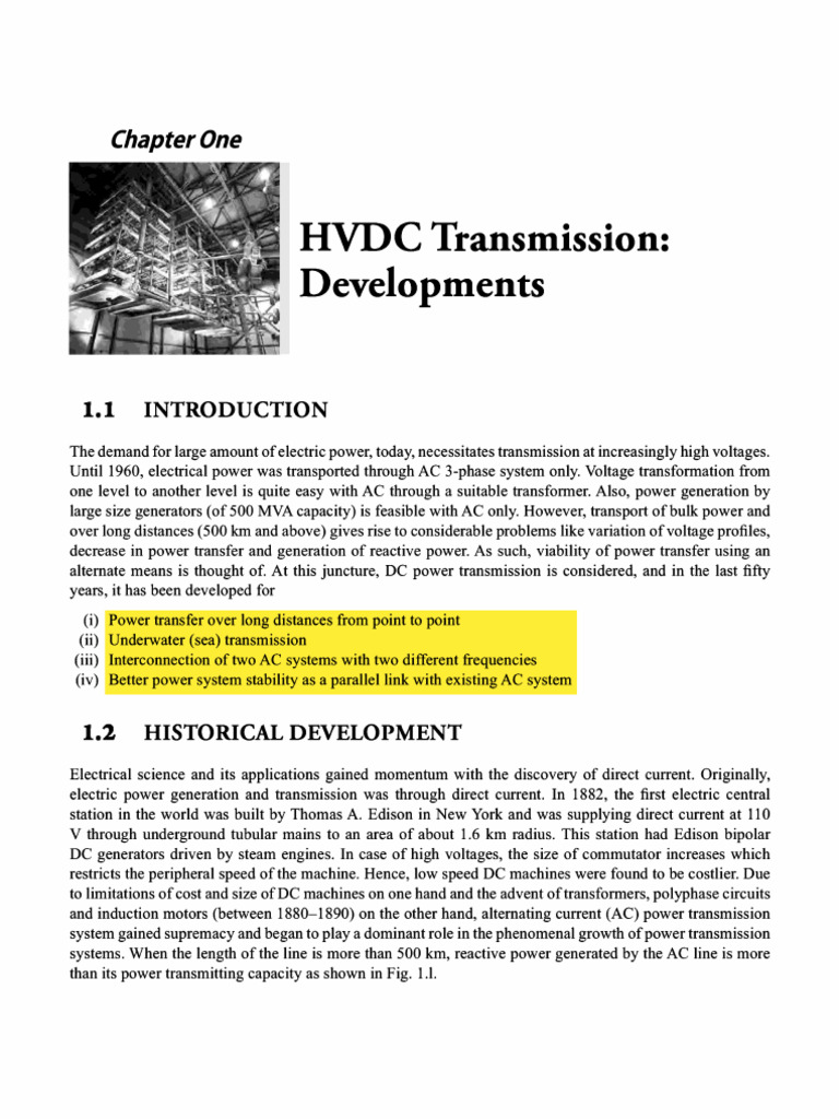 MTech HVDCT R19 UNIT-1 | PDF
