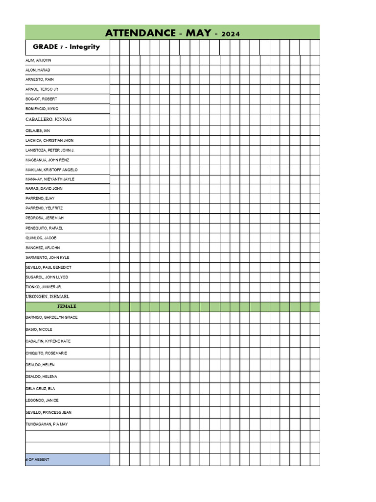 Grade 7 - 2022-2023 - Classlists | PDF
