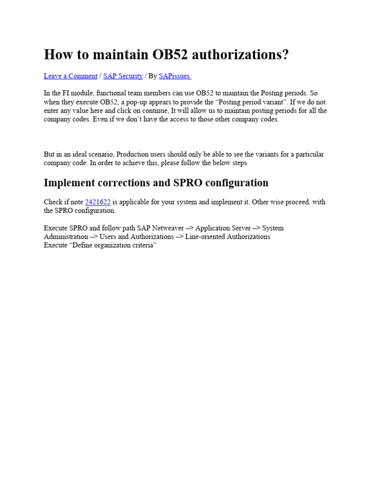 Maintain OB52 | PDF | Business