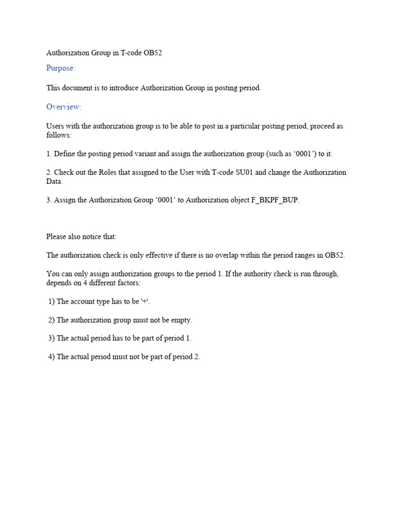 Authorization OB52 | PDF