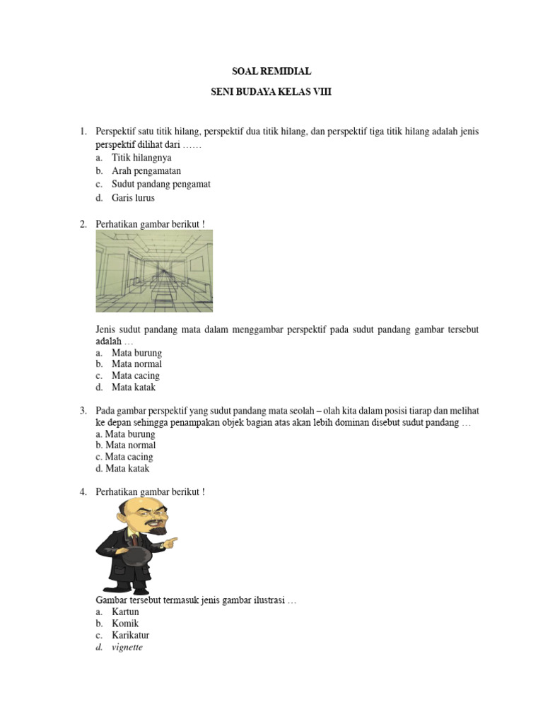 Soal Seni Budaya Kelas VIII | PDF