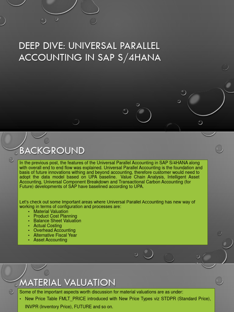 Deep Dive Universal Parallel Accounting in SAP S - 4hana | PDF