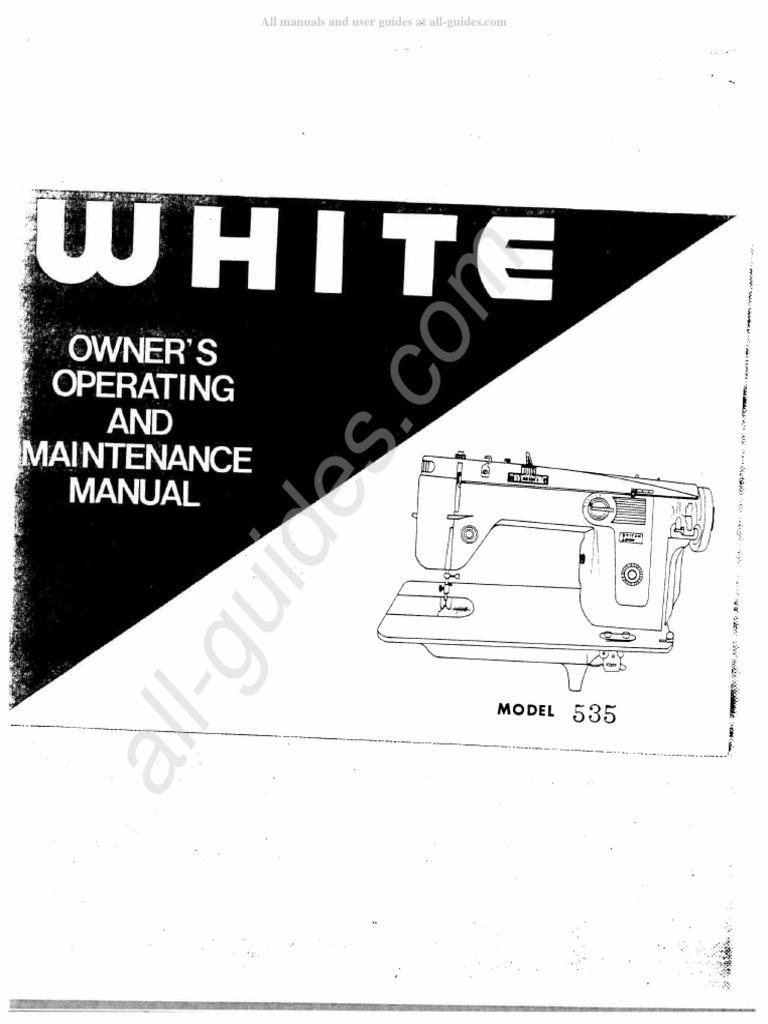 White 535 Sewing Machine Instruction Manual | PDF