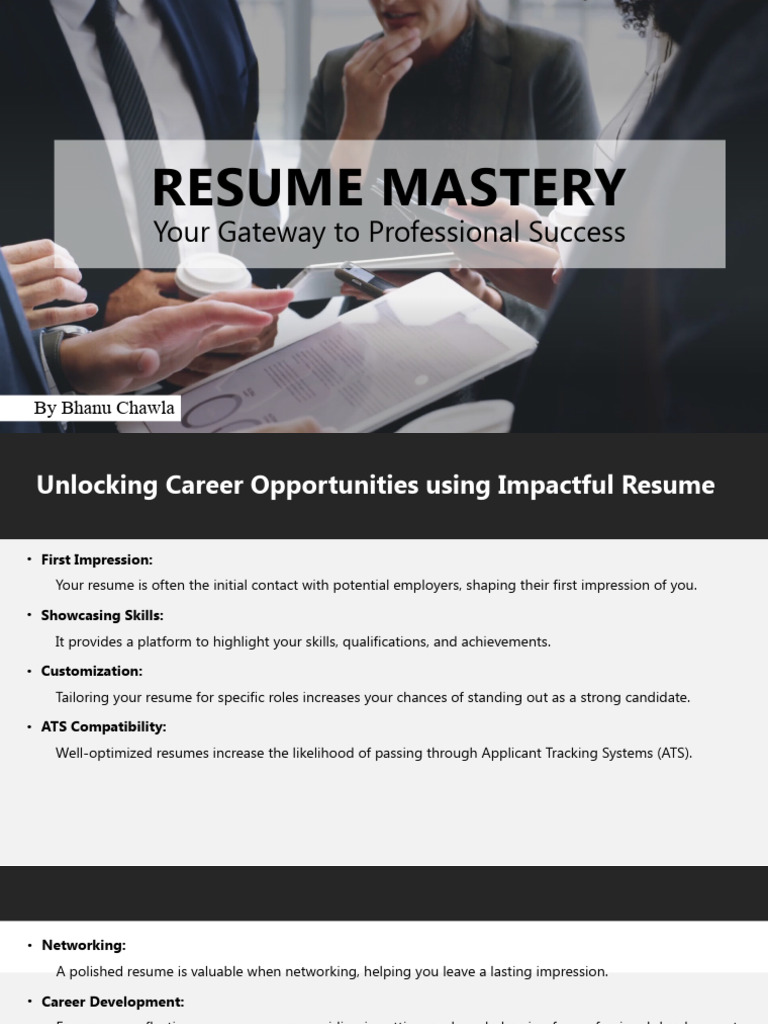 Importance of Resume Development | PDF | Career & Growth