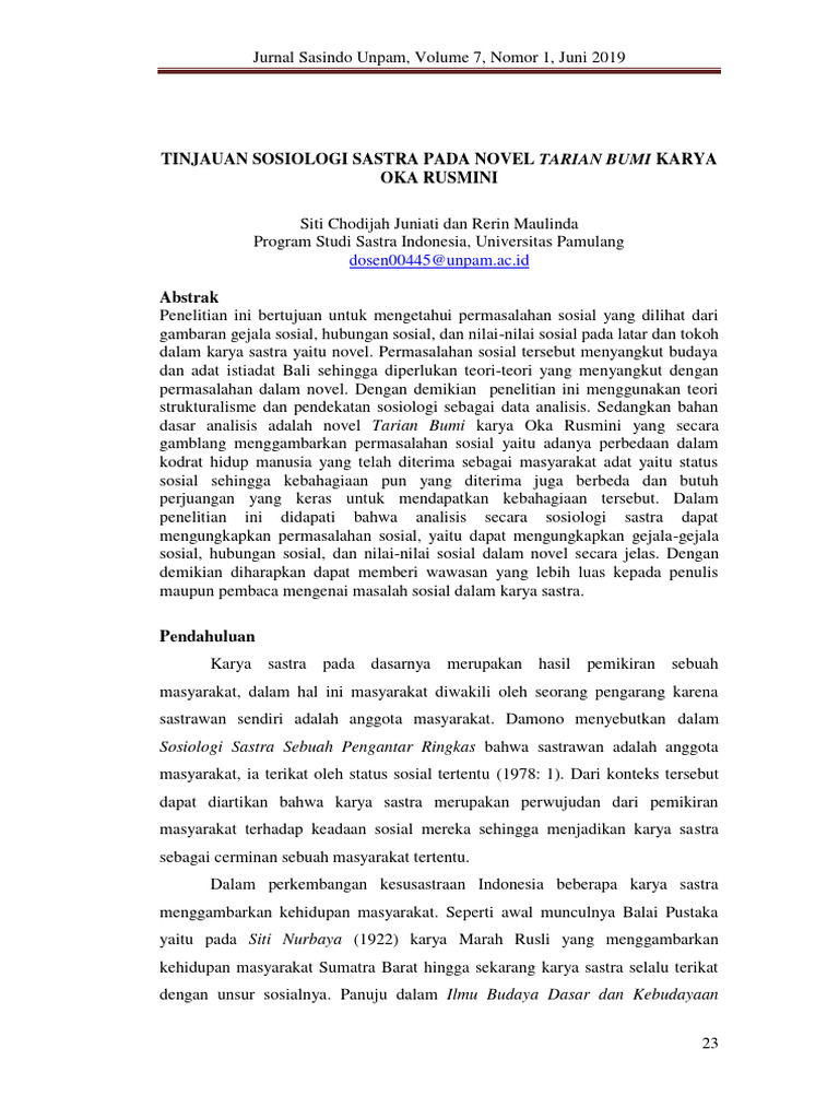 Paper Riset Tarian Bumi | PDF