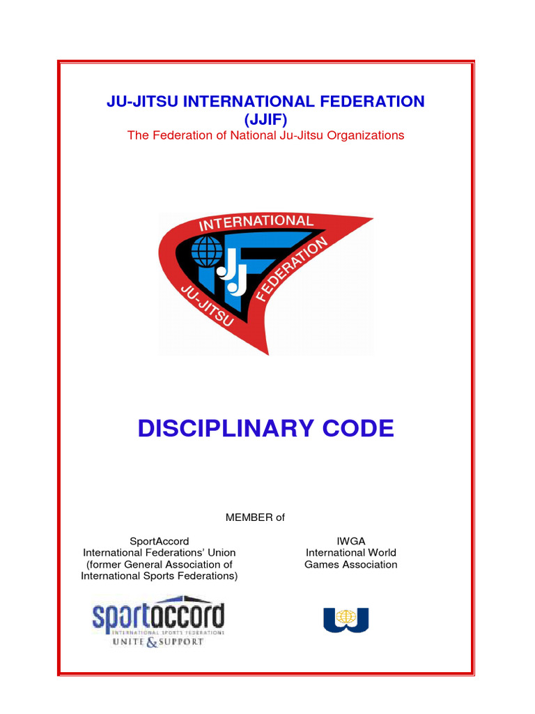 Jjif Disciplinary Code 2015 | PDF