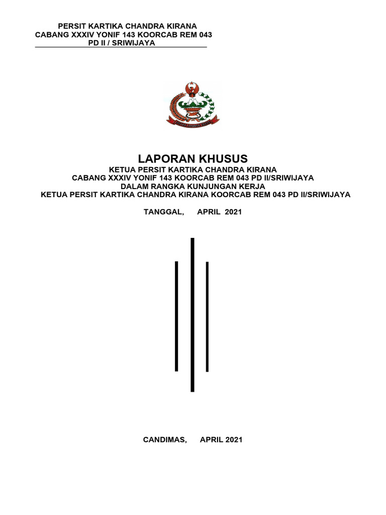 Laporan Kunjungan Kerja Persit 2021 | PDF