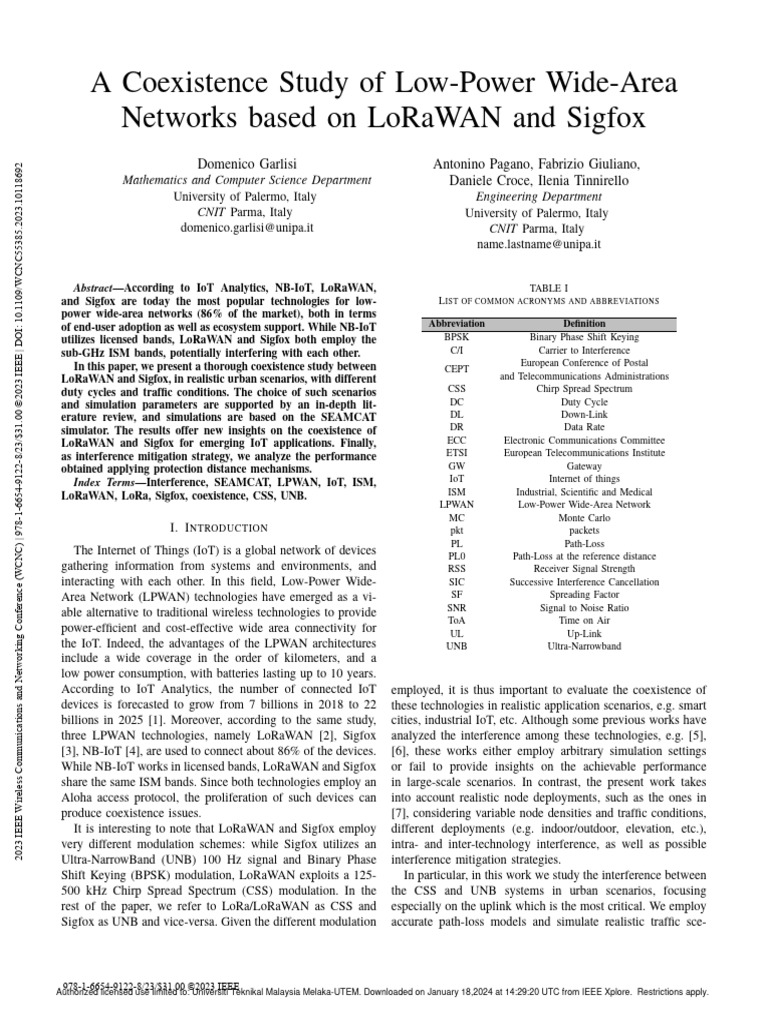 A Coexistence Study of Low-Power Wide-Area Networks Based On LoRaWAN ...