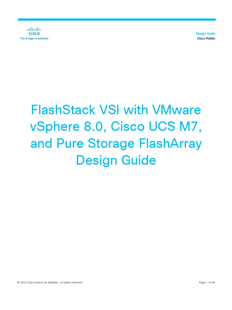 Flashstack m7 Vmware 8 Ufs FC | PDF