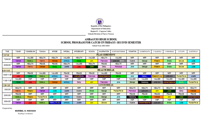 Catch Up School Program | PDF