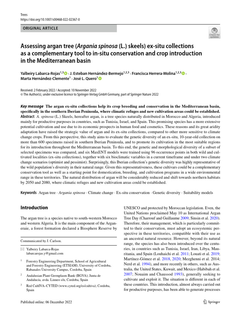 Argán Paper 2 Idoneidad en Trees | PDF | Microsatellite | Biodiversity