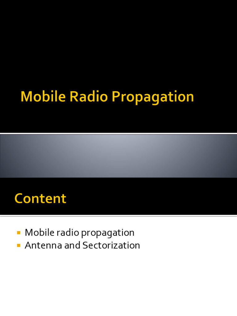 Mobile Radio Propagation | PDF | Technology & Engineering